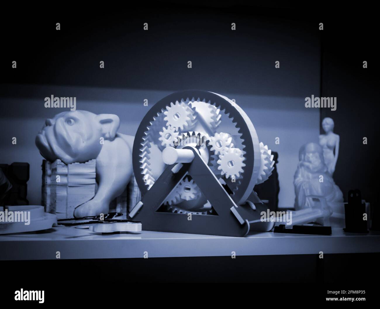 Object different models printed by 3d printer. Automatic three ...