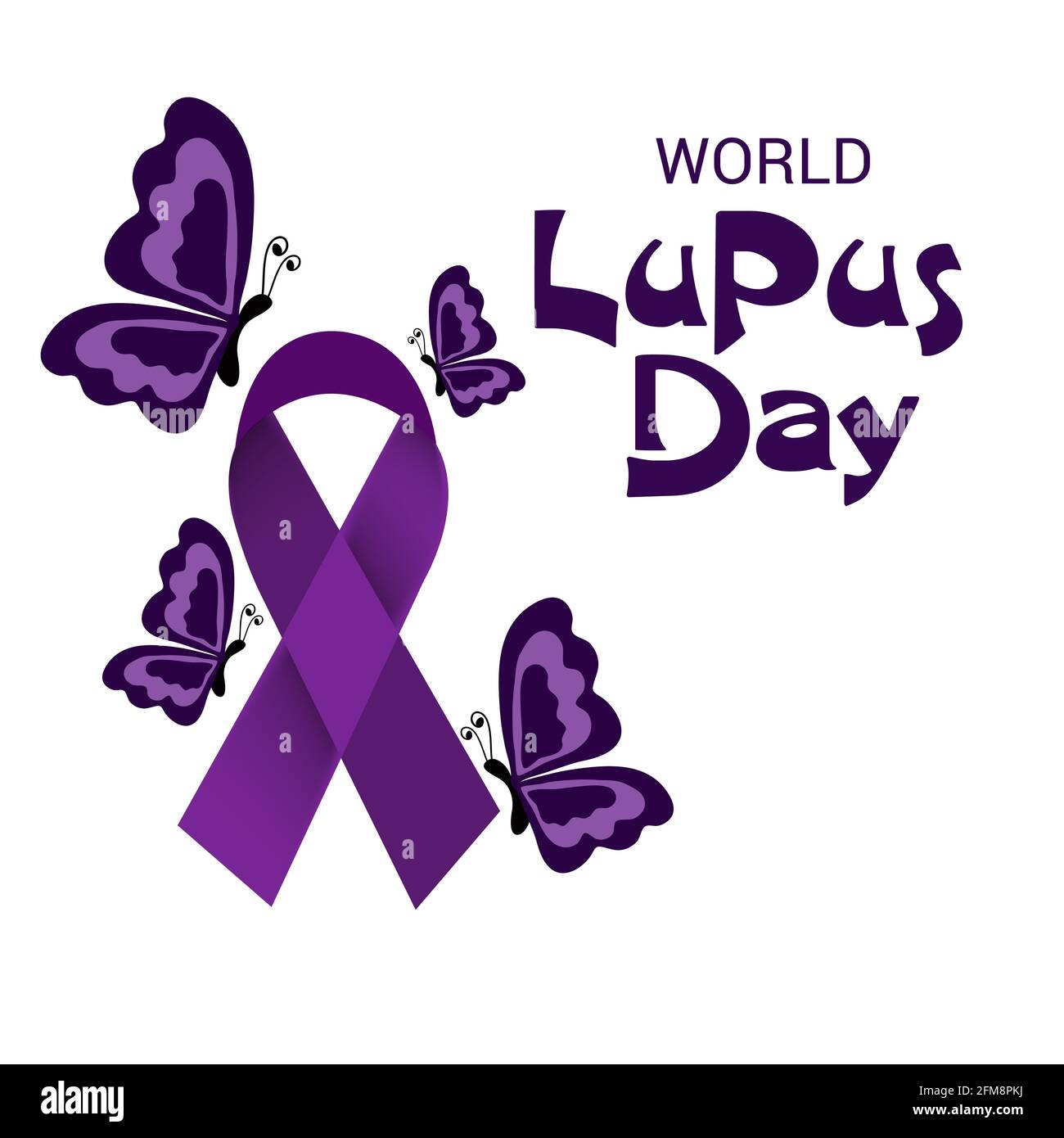 Vector illustration of a Background for World Lupus Day Stock Photo - Alamy