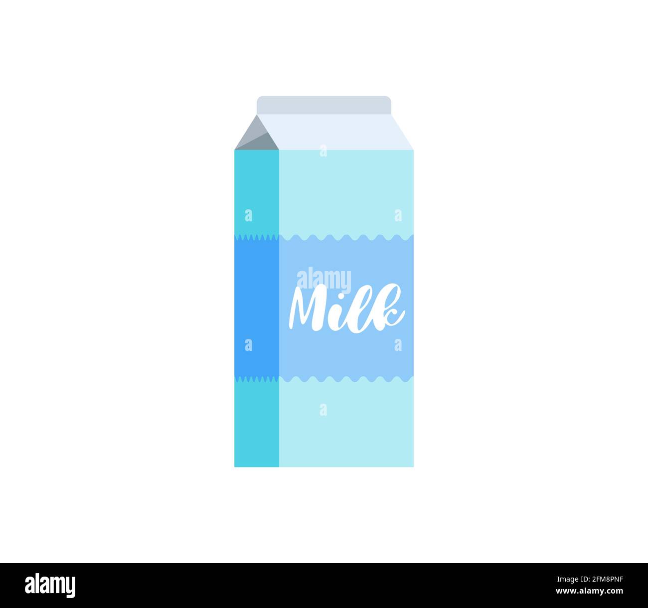 Milk package icon flat Cut Out Stock Images & Pictures - Alamy