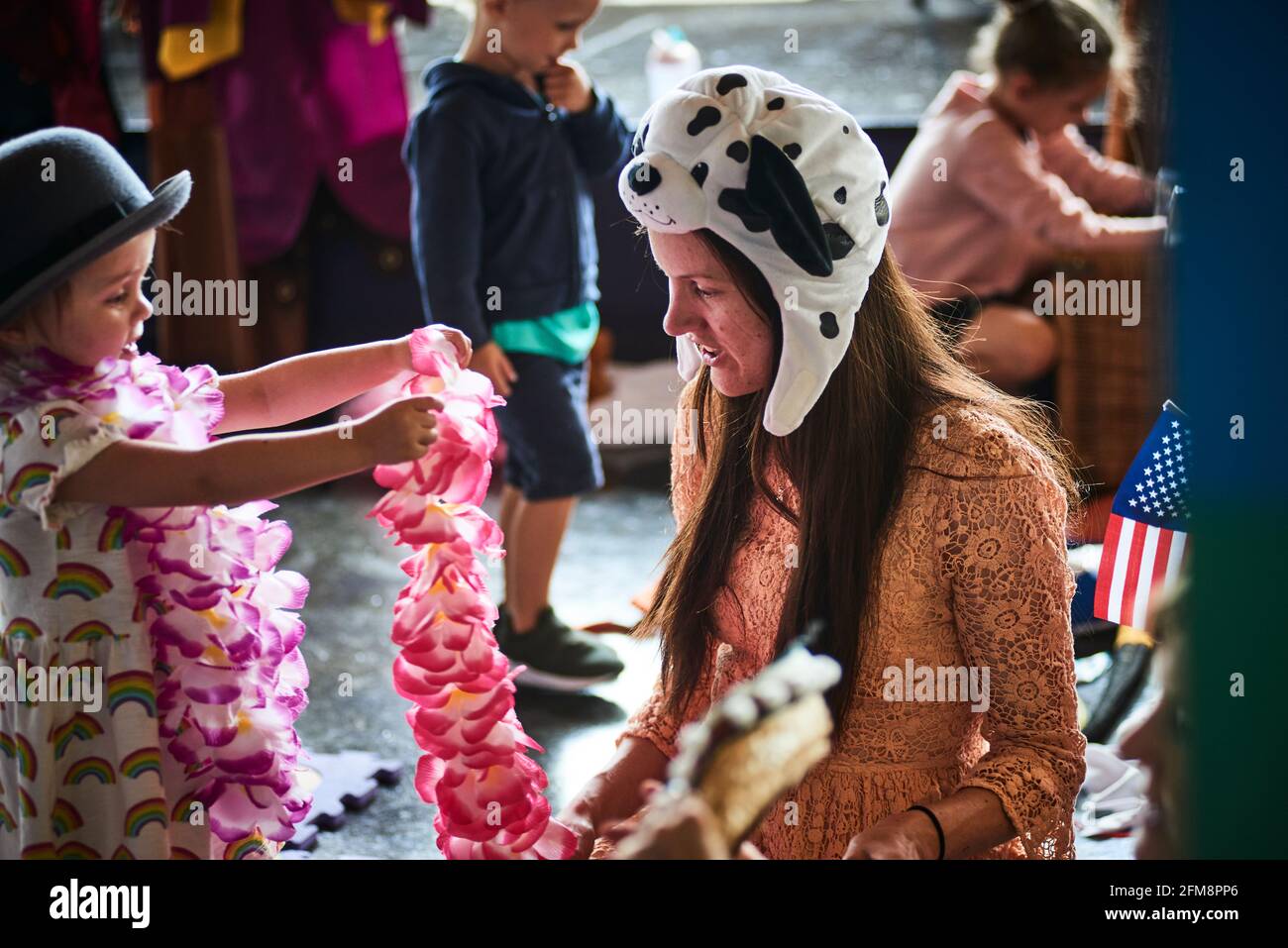 Children at a fancy dress summer activity provided by the local art ...
