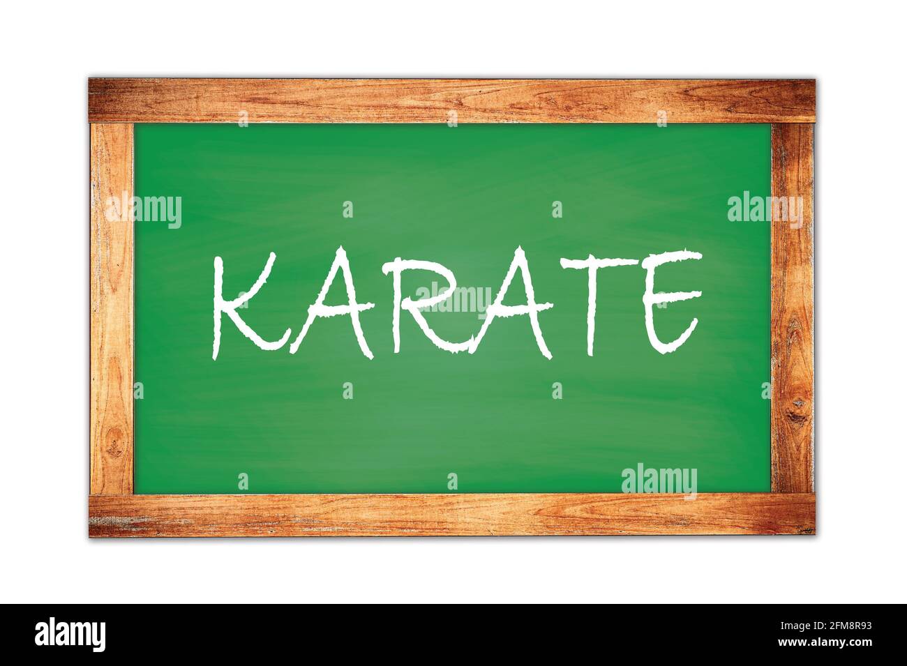 KARATE text written on green wooden frame school blackboard Stock Photo ...
