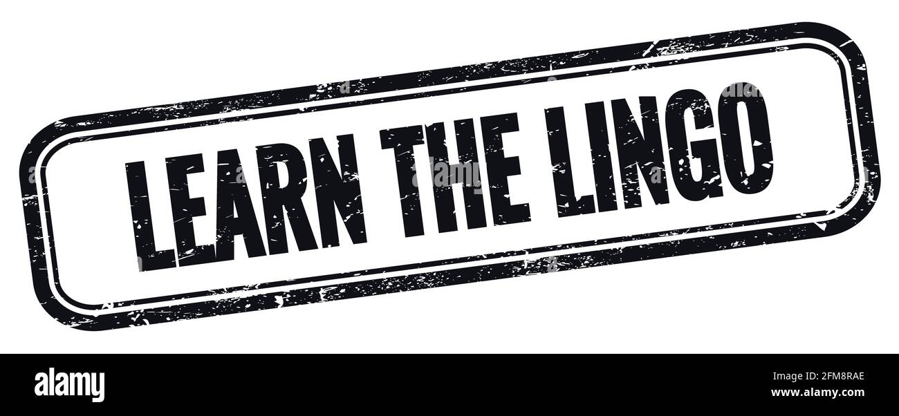 Learn the lingo stamp hi-res stock photography and images - Alamy