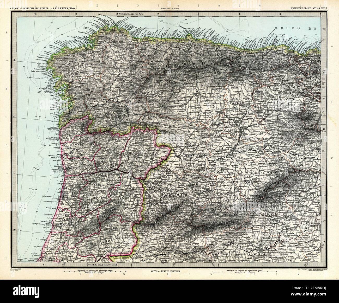Map of spain antique hi-res stock photography and images - Alamy