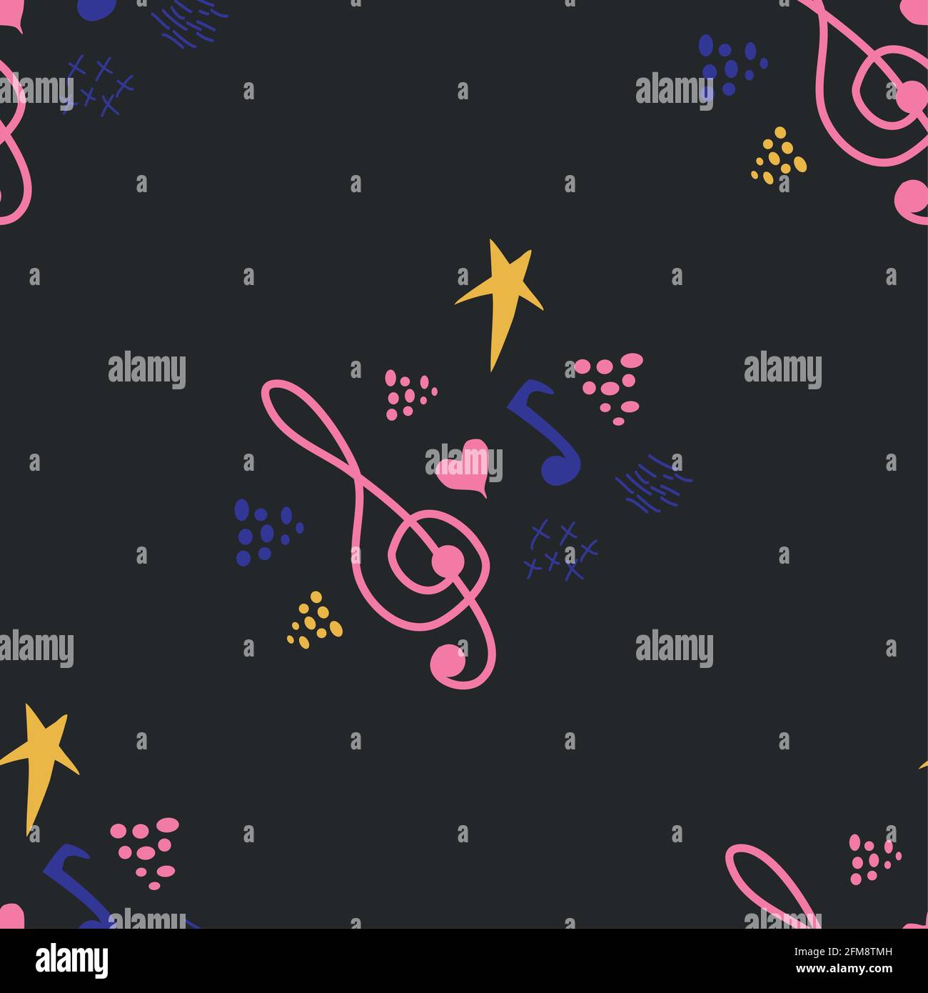 Classic musical patterns, with sheet music and treble clef, great ...