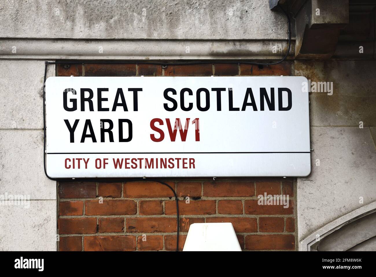 London, England, UK. Street sign: Great Scotland Yard, SW1 Stock Photo ...
