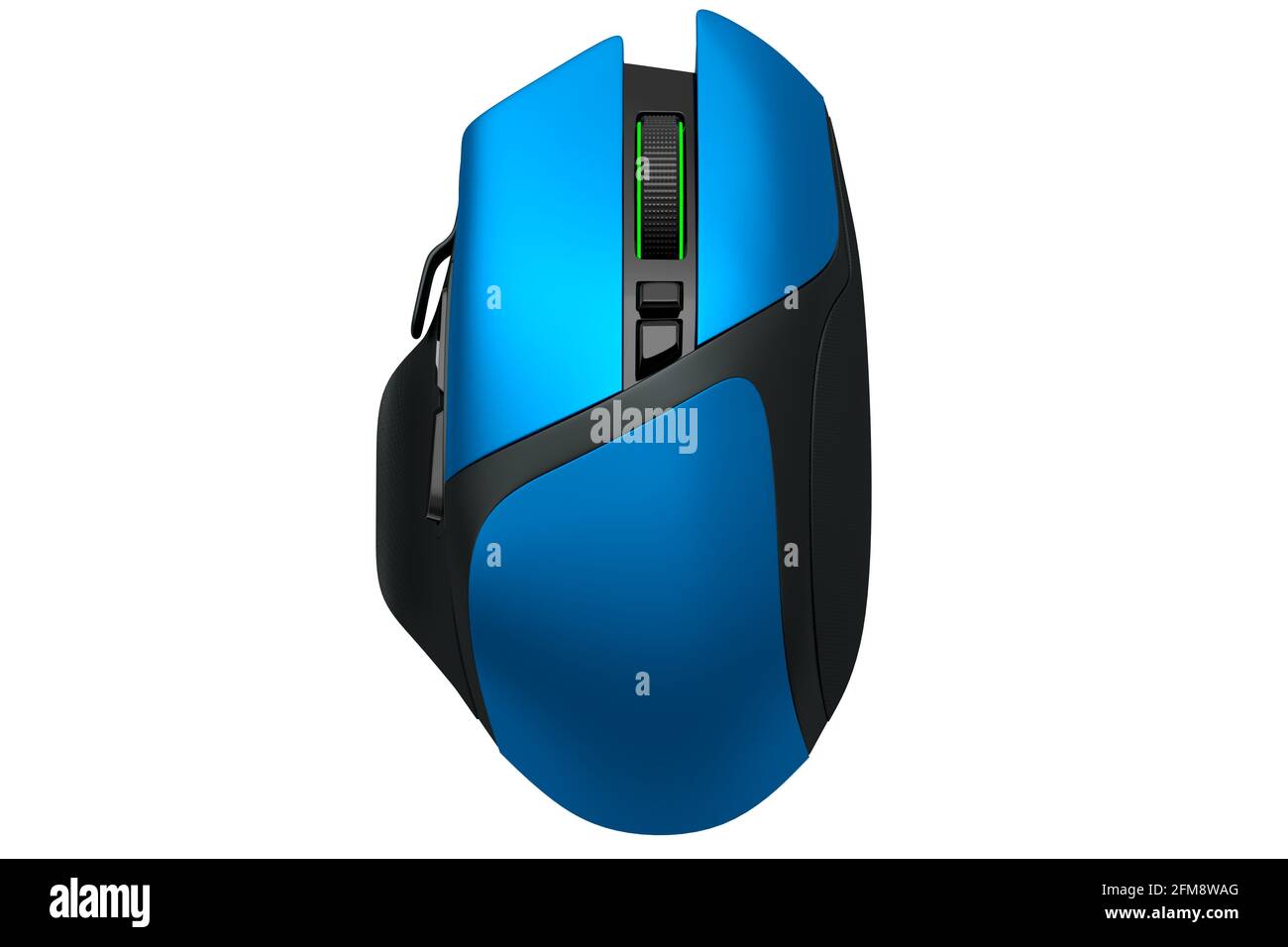 Modern wireless gaming computer mouse isolated on white background ...