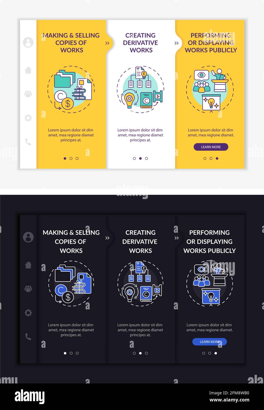 Special author rights onboarding vector template Stock Vector Image ...