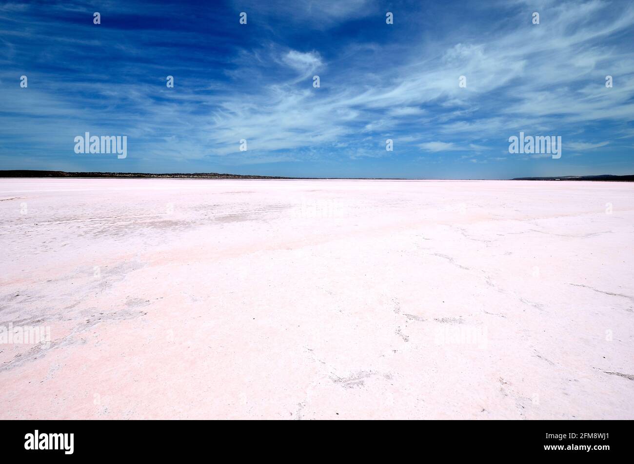 Australia, Hutt lagoon, a salt lake also named pink lake Stock Photo ...