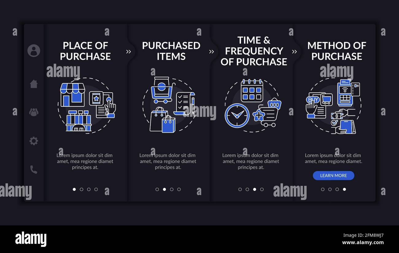 Purchaser behavior patterns onboarding vector template Stock Vector Image & Art - Alamy