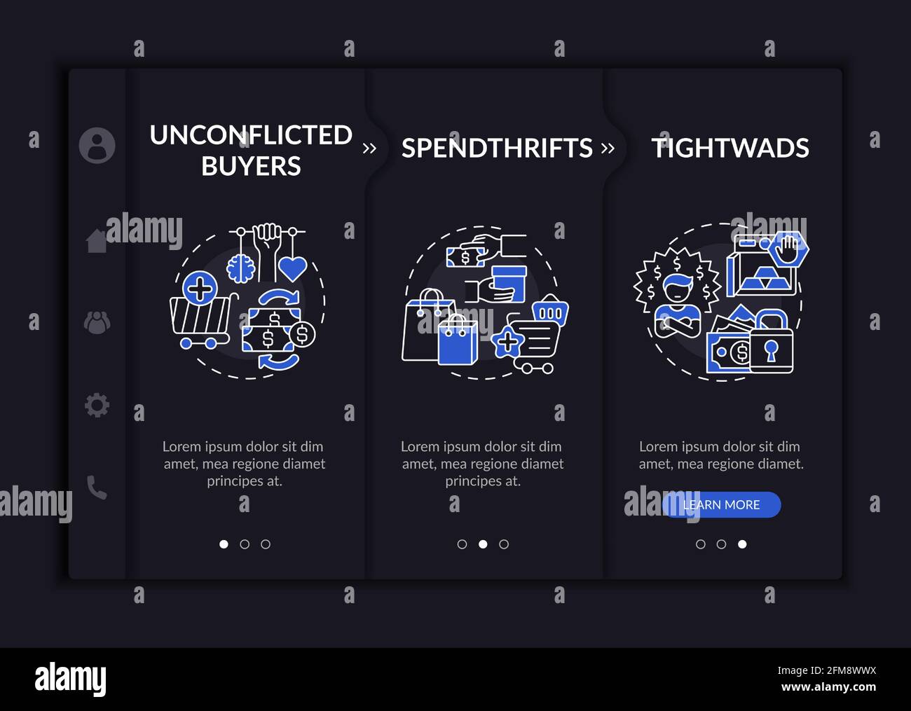 Purchasers types onboarding vector template Stock Vector Image & Art - Alamy