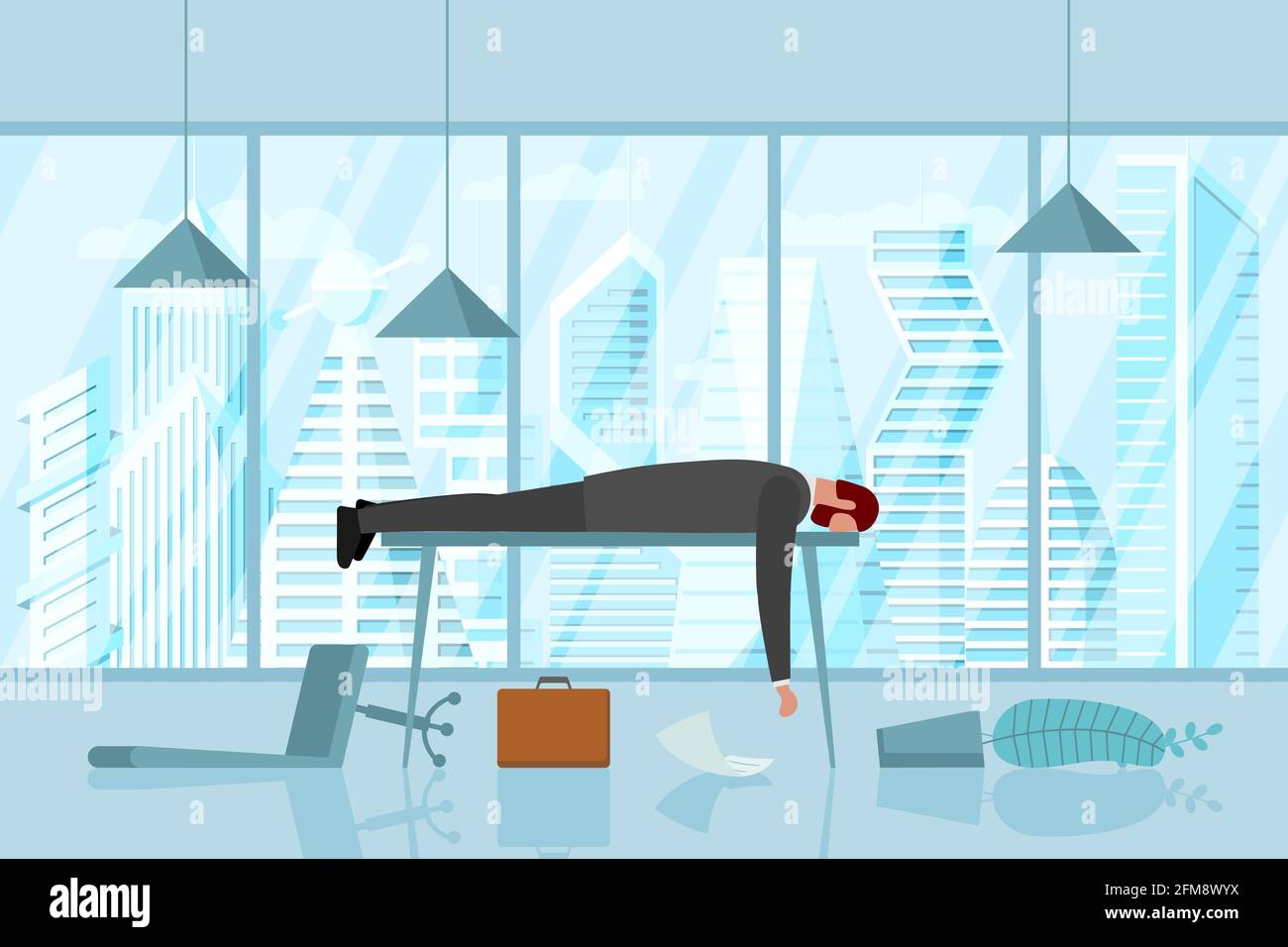 Burnout relax Stock Vector Images - Alamy