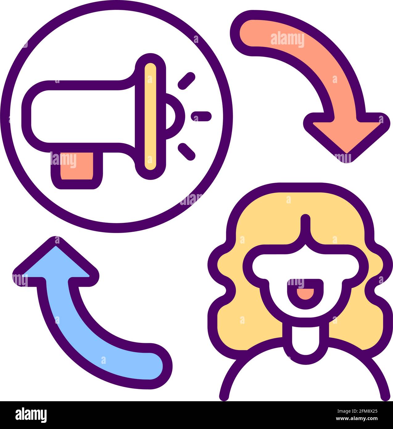 Influencer marketing RGB color icon Stock Vector Image & Art - Alamy