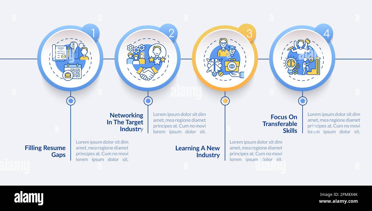 Transition job pros vector infographic template Stock Vector Image ...
