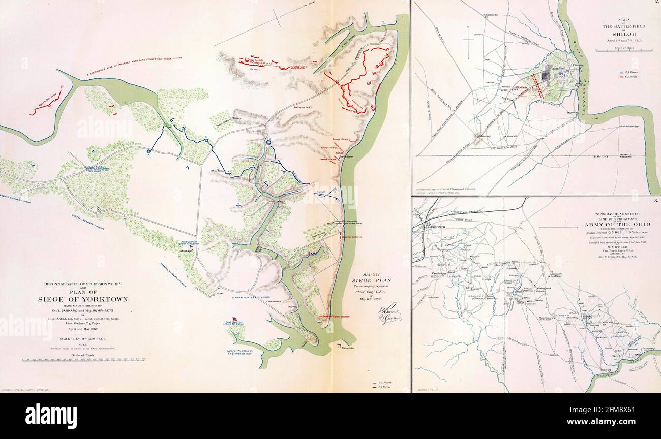 Map of yorktown hi-res stock photography and images - Alamy