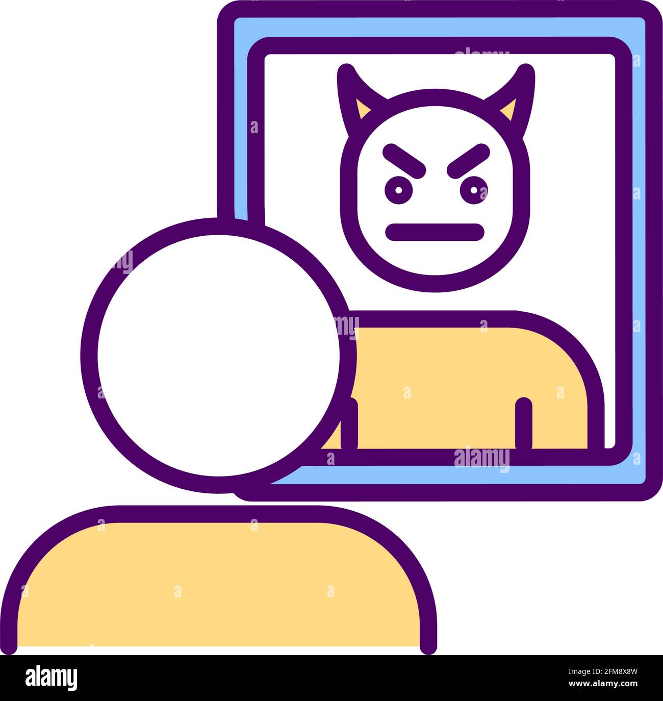 Self-critical behavior RGB color icon Stock Vector Image & Art - Alamy