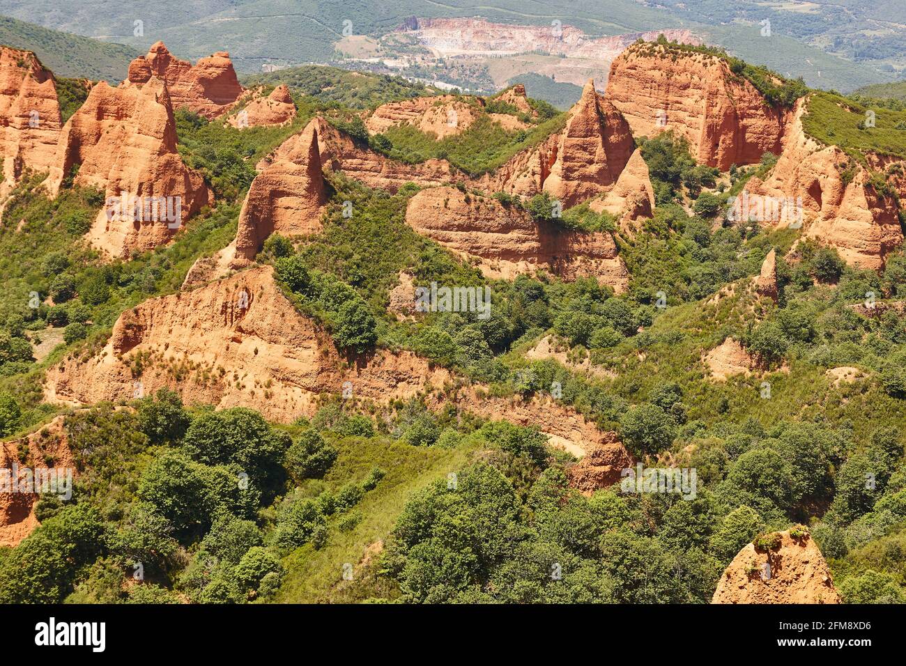 Roman antique gold mine in Spain. Las Medulas. Unesco Heritage Stock ...