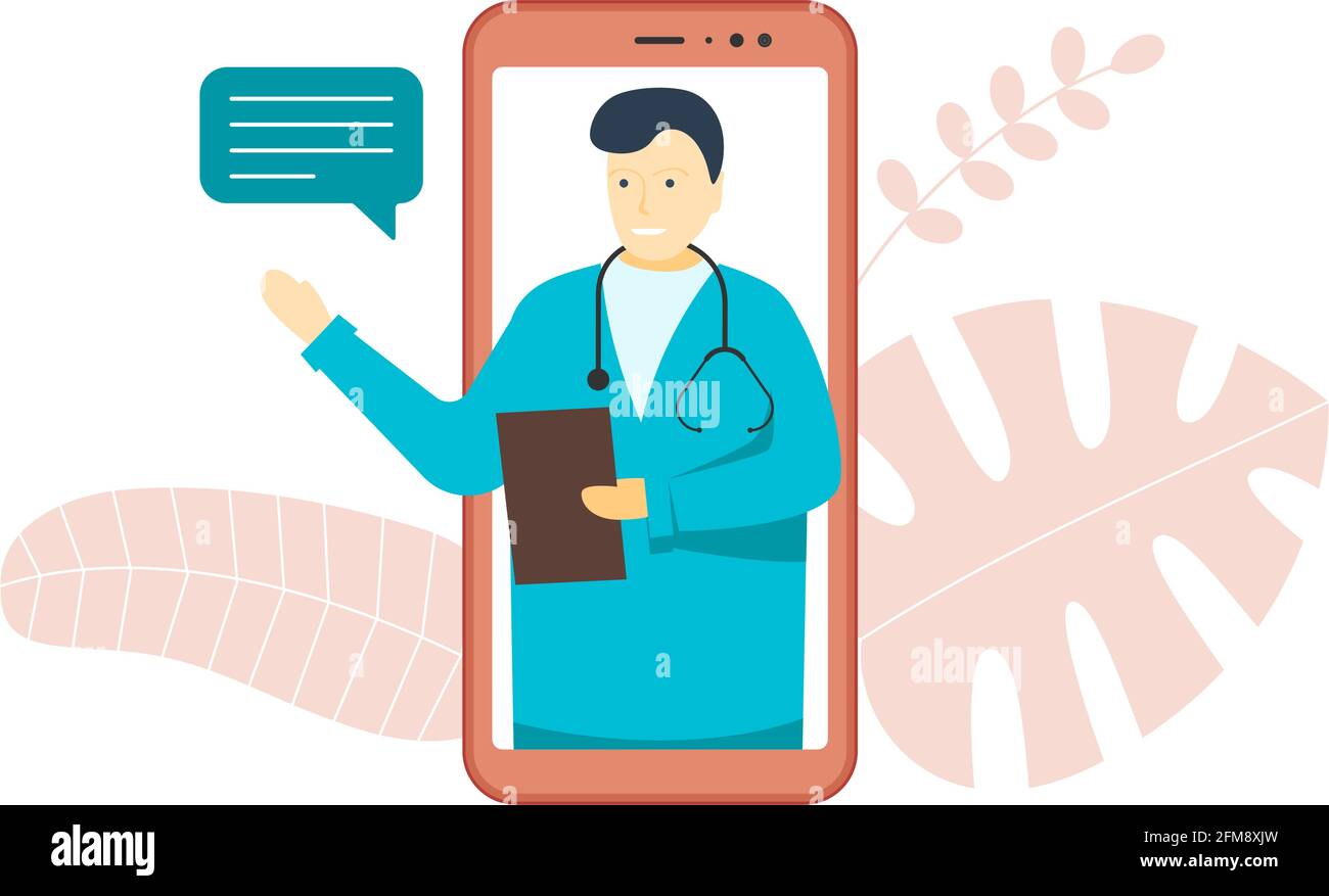 Patient mobile phone in Stock Vector Images - Alamy