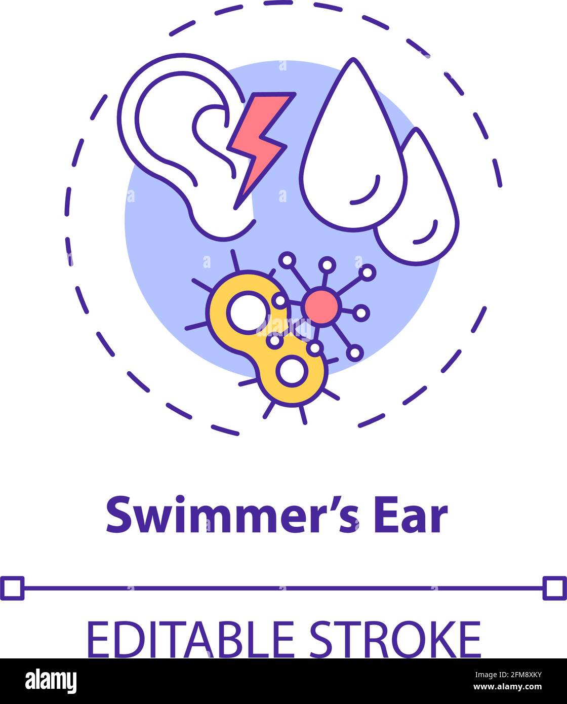 Swimmer ear concept icon Stock Vector Image & Art - Alamy