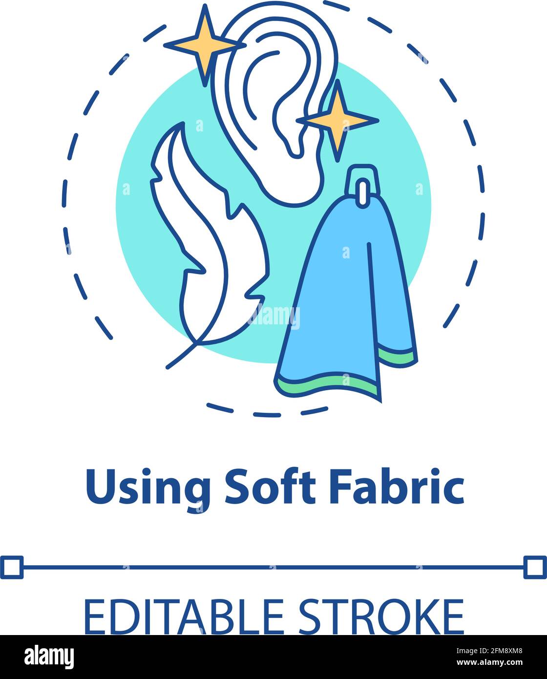 Using soft fabric concept icon Stock Vector Image & Art - Alamy