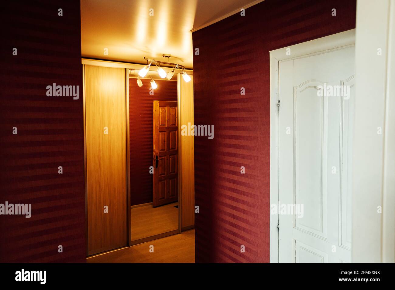 a room in a cheap hotel. minimalistic interior of an economy class ...