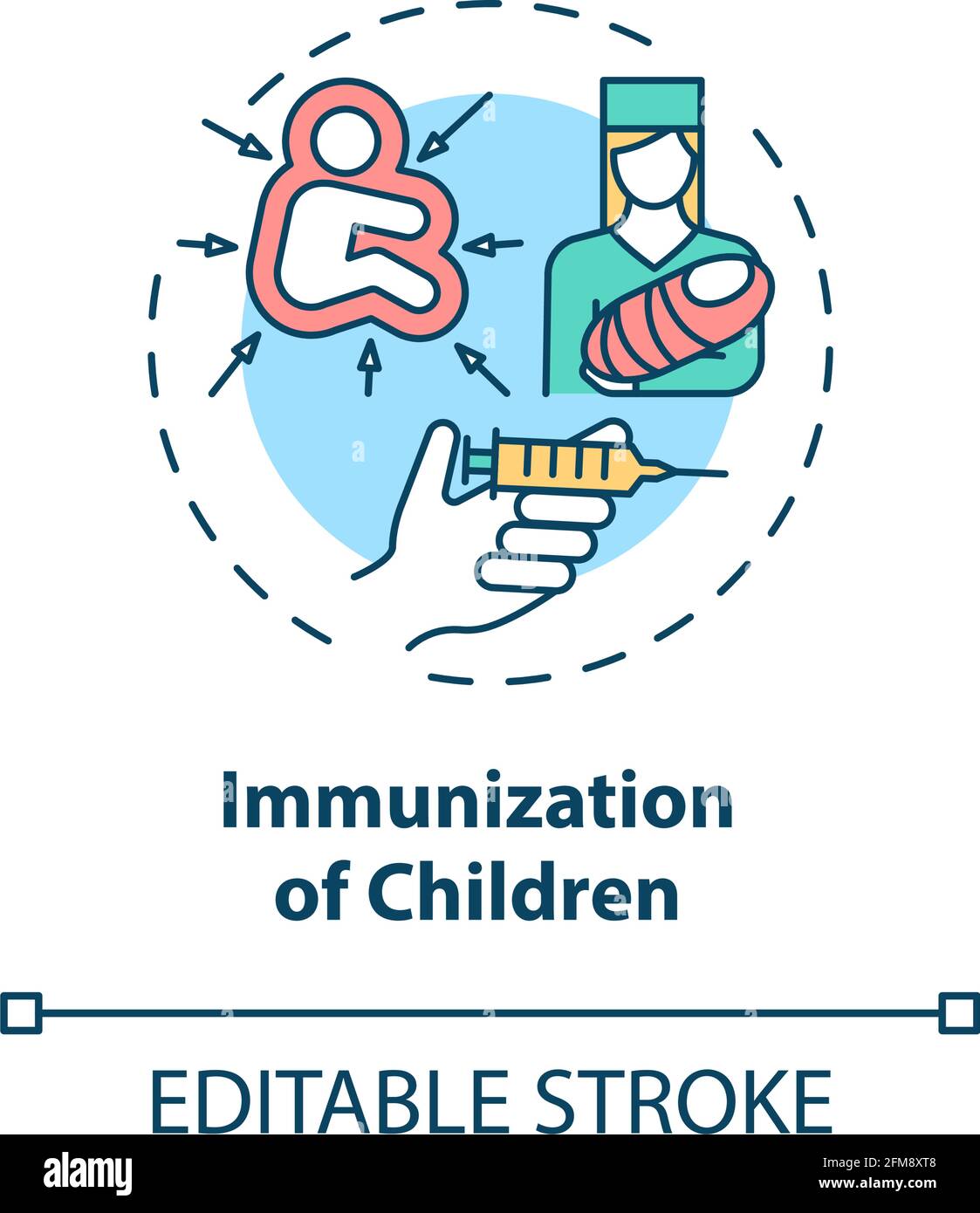 Children immunization concept icon Stock Vector Image & Art - Alamy
