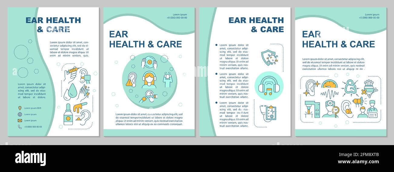 Ear health and care brochure template Stock Vector Image & Art - Alamy
