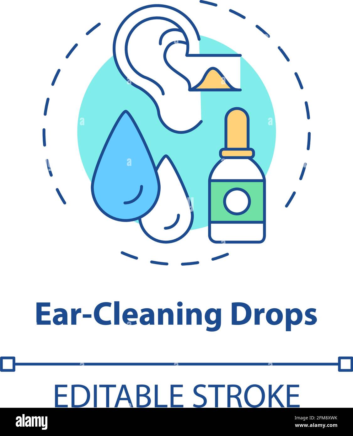 Ear-cleaning drops concept icon Stock Vector Image & Art - Alamy