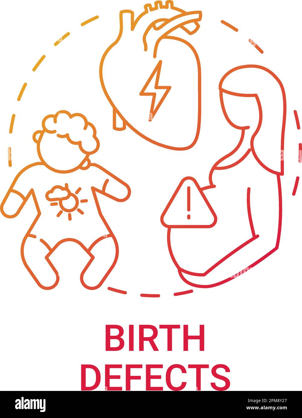 Birth defects red gradient concept icon Stock Vector Image & Art - Alamy