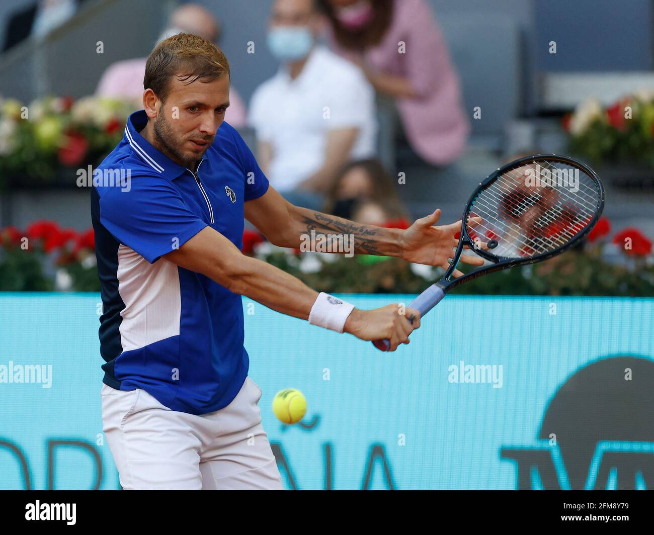 Madrid, Spain. May 6, 2021, Daniel Evans, England, during Mutua Madrid ...