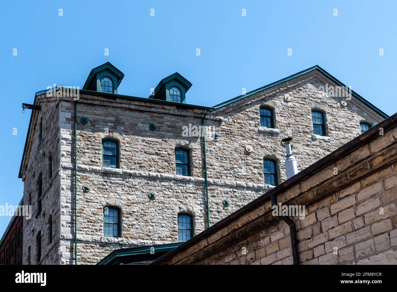Architectural detail of the colonial buildings in the Distillery ...