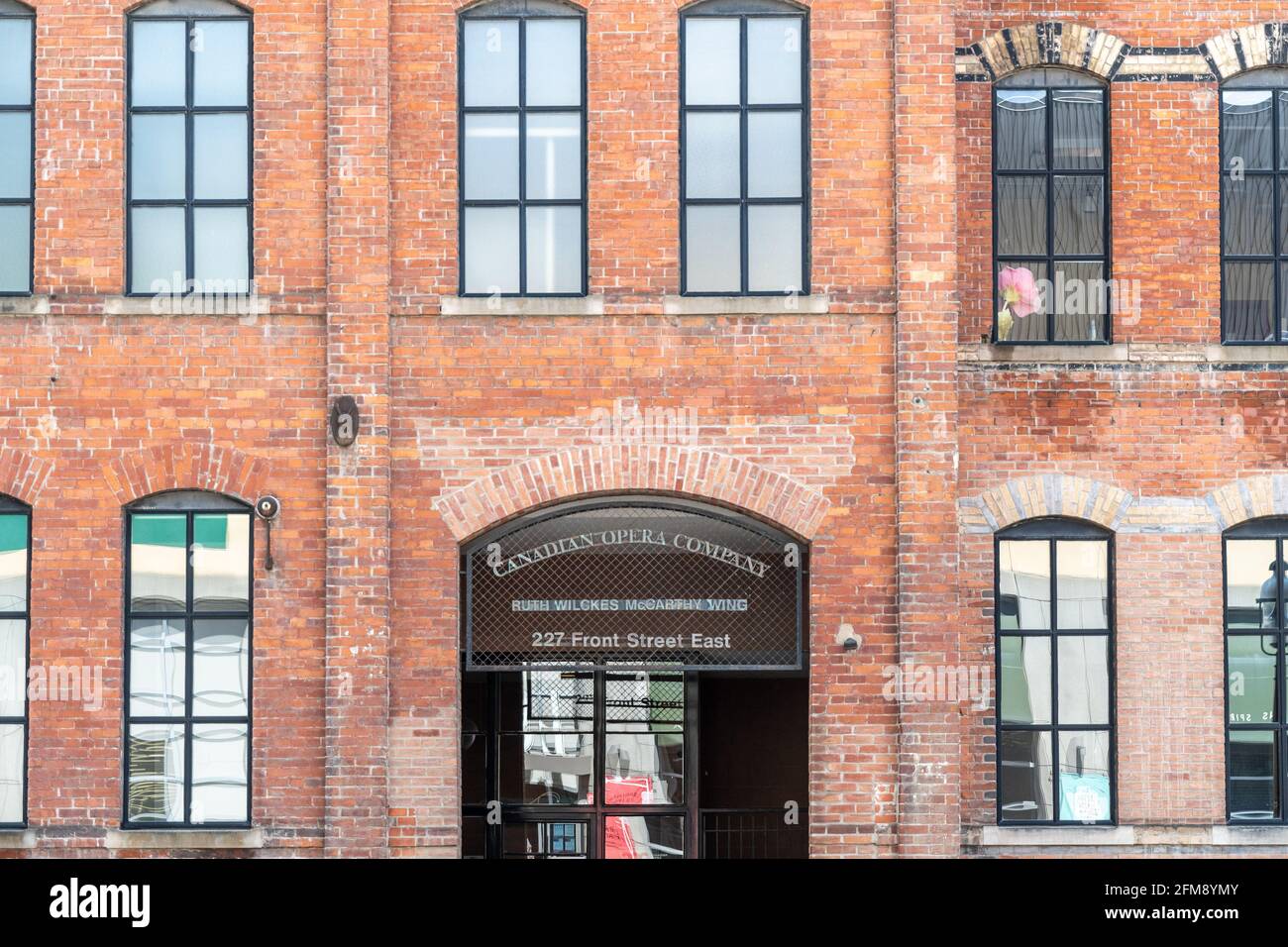 Canadian Opera Company entrance. Heritage red brick colonial style ...