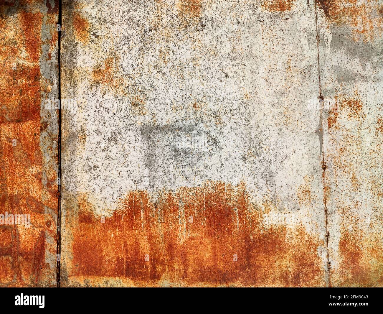 Corroded metal background. Rusted grey painted metal wall. Rusty metal ...