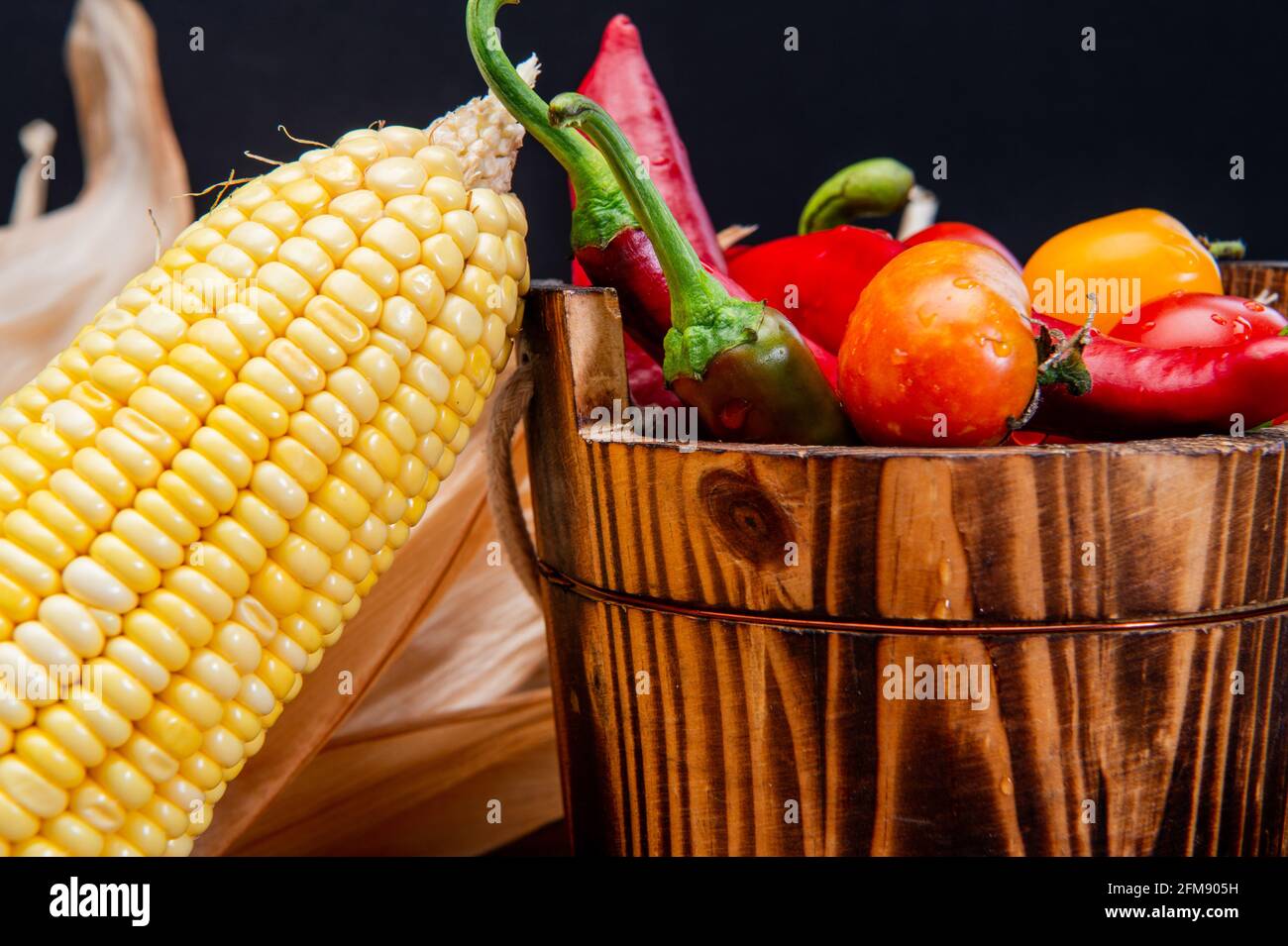 Eat organic. Organic vegetables. Natural food. Fresh veggies Stock ...