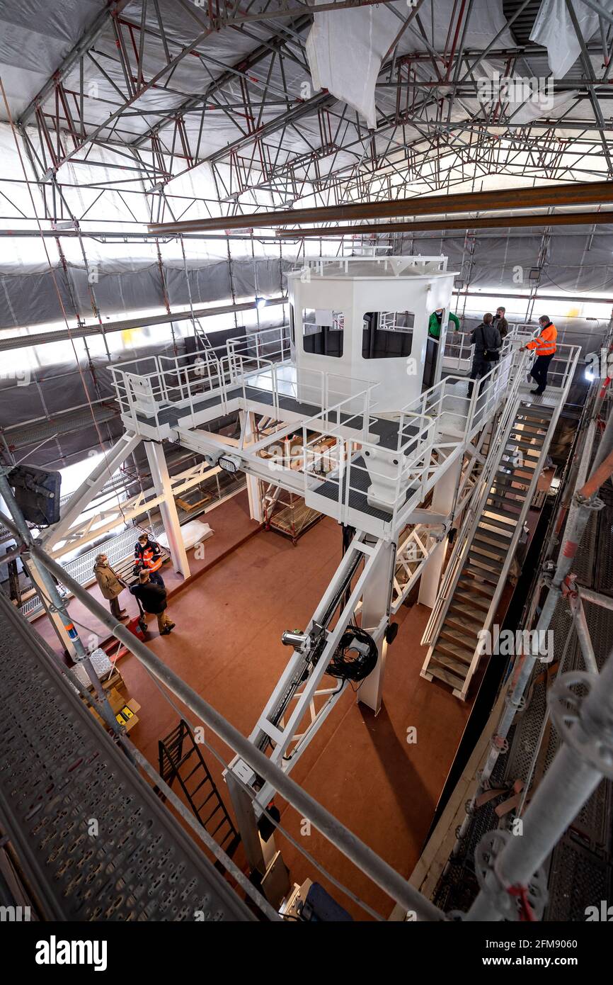 Brake, Germany. 07th May, 2021. The platform of the new floating ferry ...