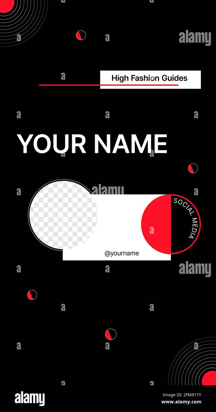 Modern Graphic Vertical Banner with Nickname Spot. Brand Fashion Cover ...