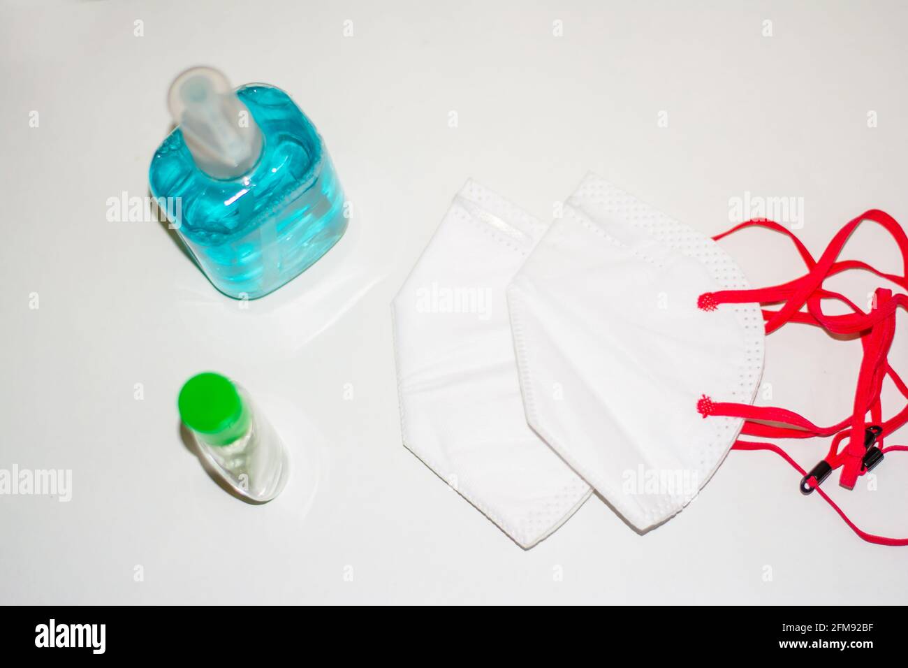 Corona virus prevention surgical masks, and hand sanitizer gel, liquid ...