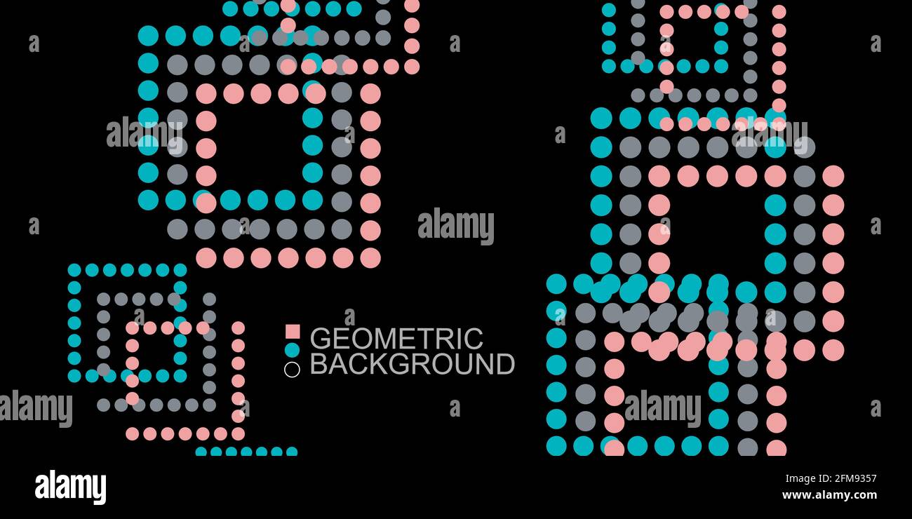 Geometric abstract background template with dot pattern in complement ...