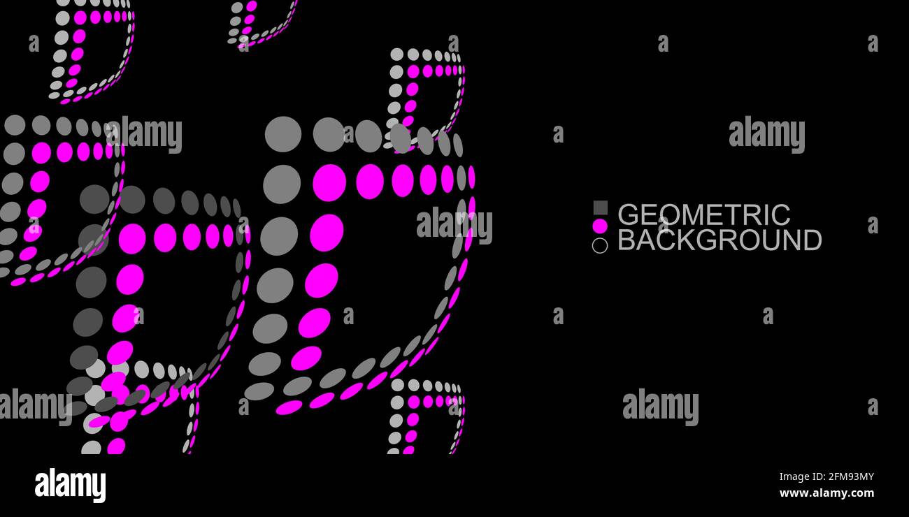 Geometric abstract background template with dot pattern in complement ...