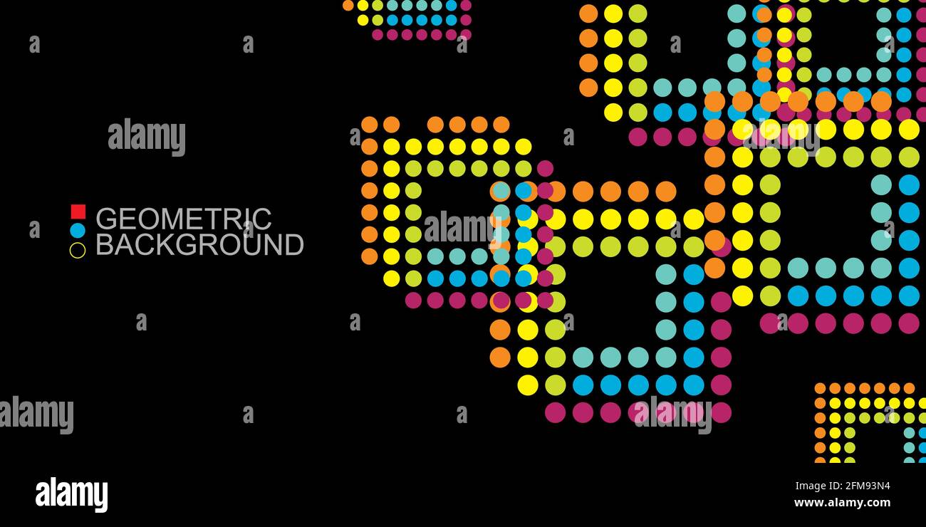 Geometric abstract background template with dot pattern in complement ...
