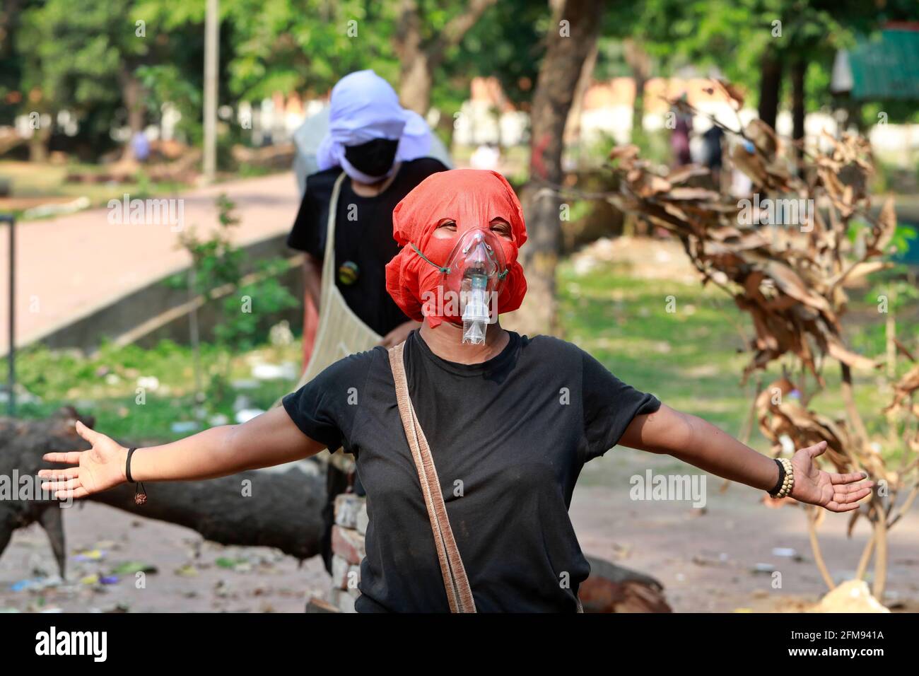 Dhaka, Bangladesh - May 07, 2021: A group Cultural activists on ...