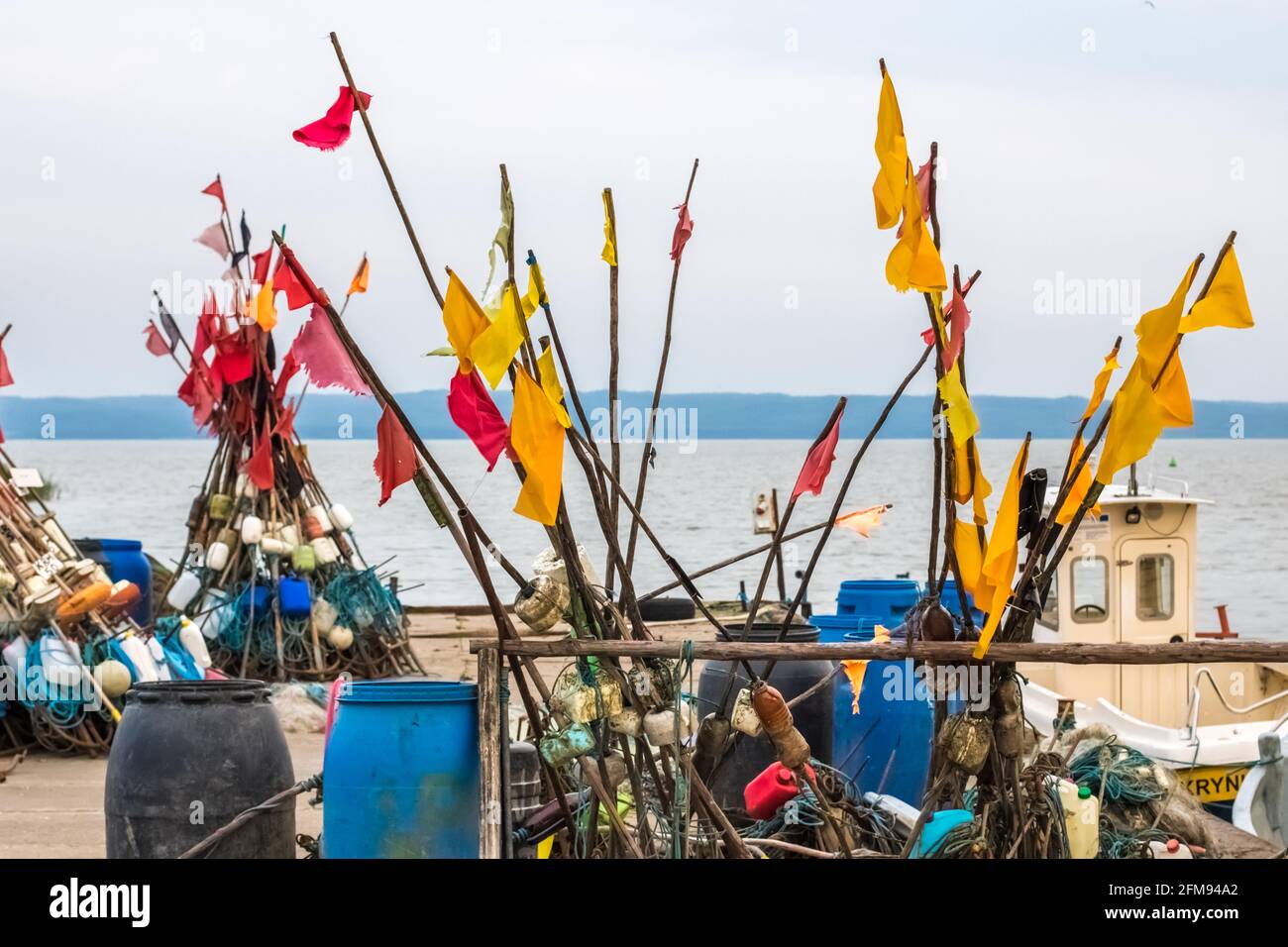 Ship and river signaling flags Stock Photo - Alamy