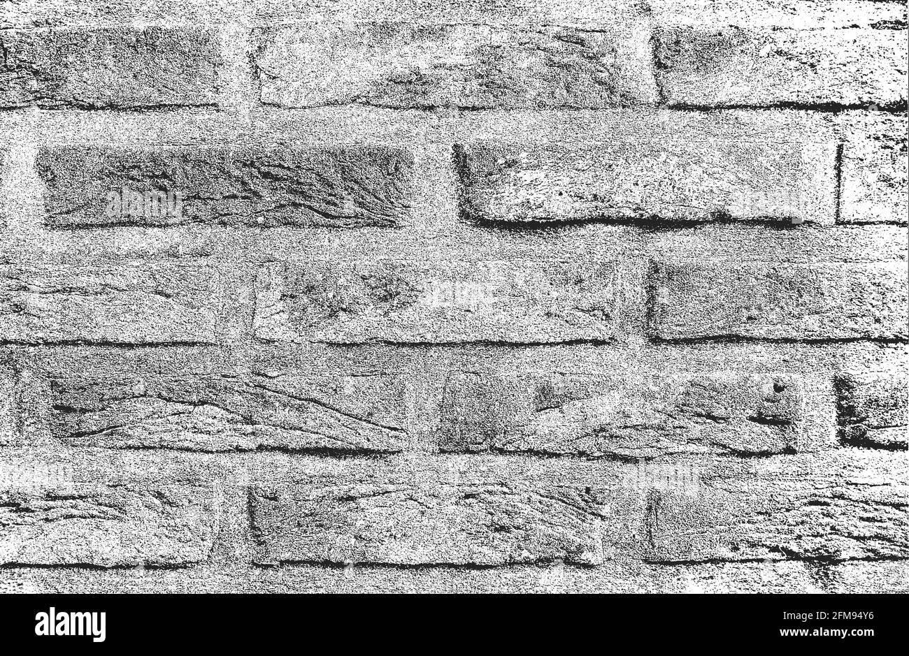 Distressed overlay texture of old brick wall, grunge background ...