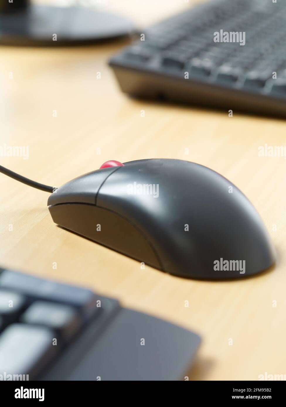 STILL LIFE OF A SCHOOL/COLLEGE CLASS DESK WITH COMPUTERS Stock Photo ...