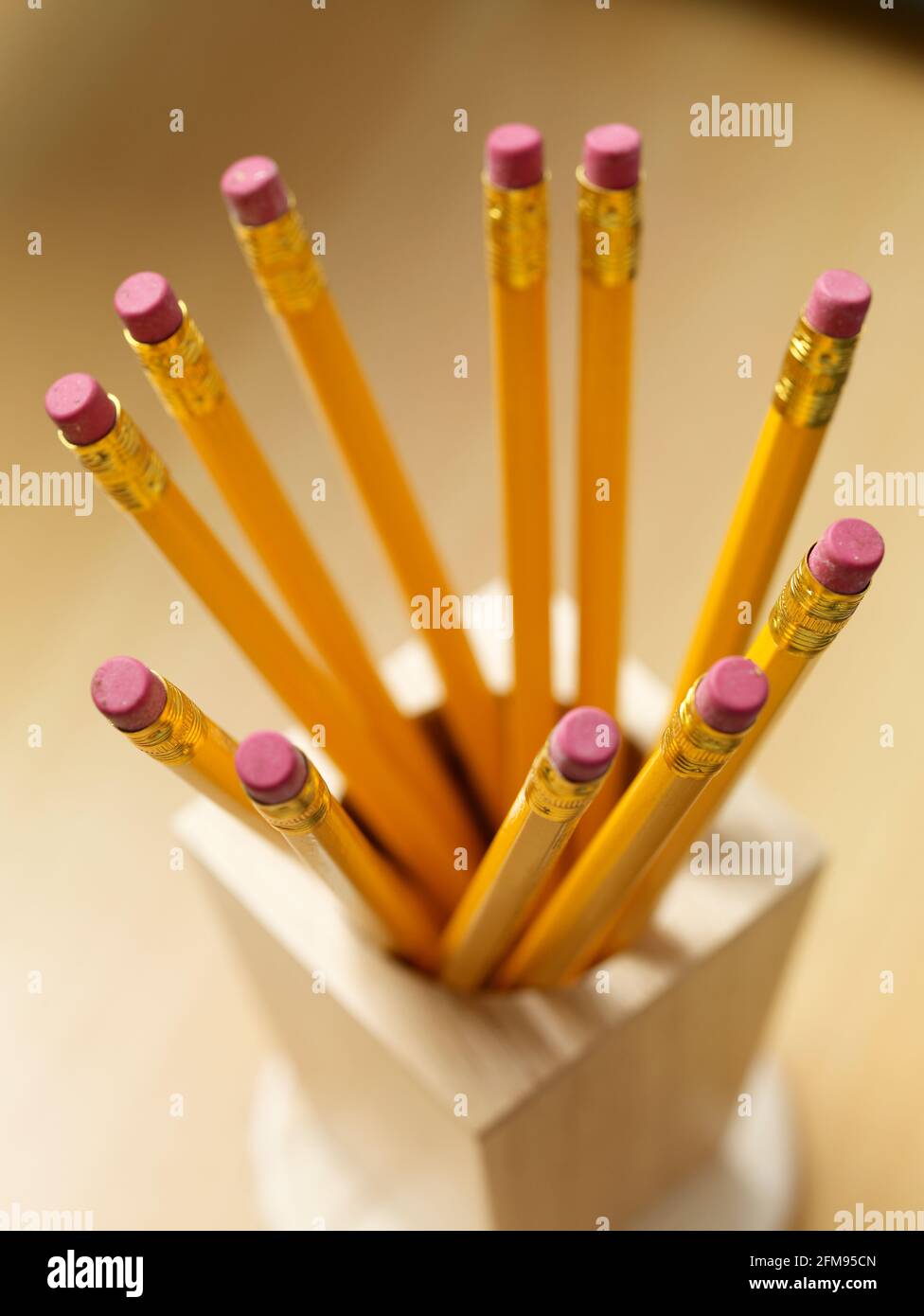 STILL LIFE OF PENCILS IN A PEN HOLDER Stock Photo - Alamy