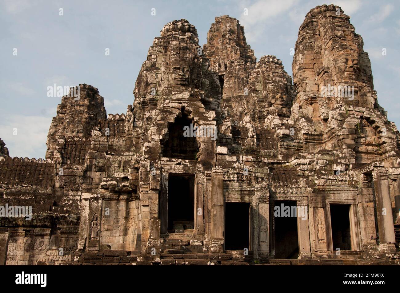 Towers with faces, Bayon temple, Angkor complex, Siem Riep, Cambodia ...