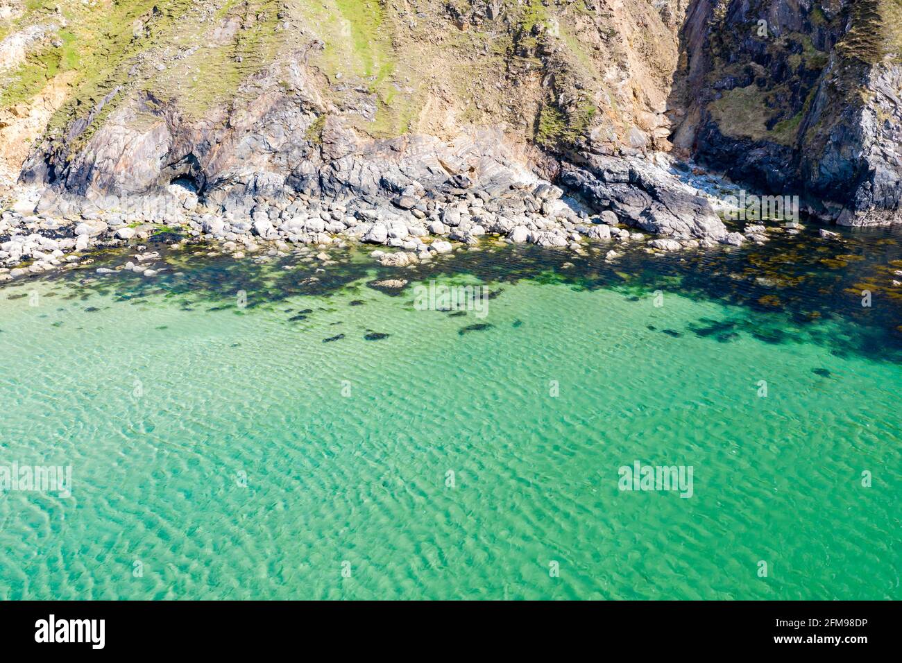 Aerial view of the Silver Strand in County Donegal - Ireland Stock ...