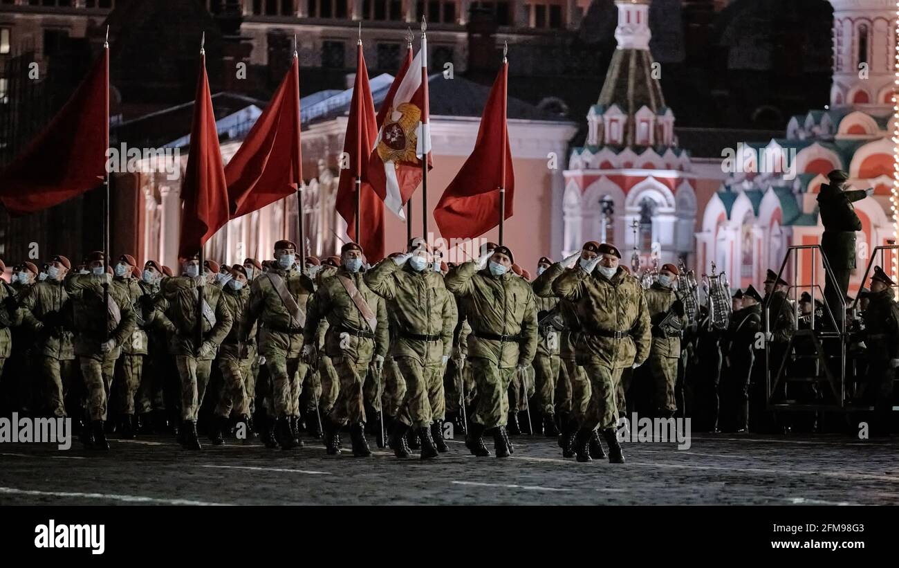 Moscow red square flags hi-res stock photography and images - Alamy
