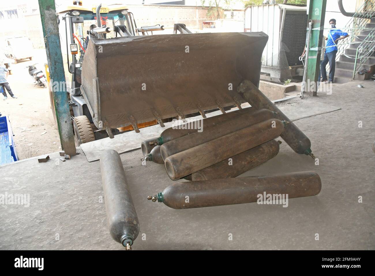 India : Medical oxygen refilling in cylinders is underway at the Oxygen ...