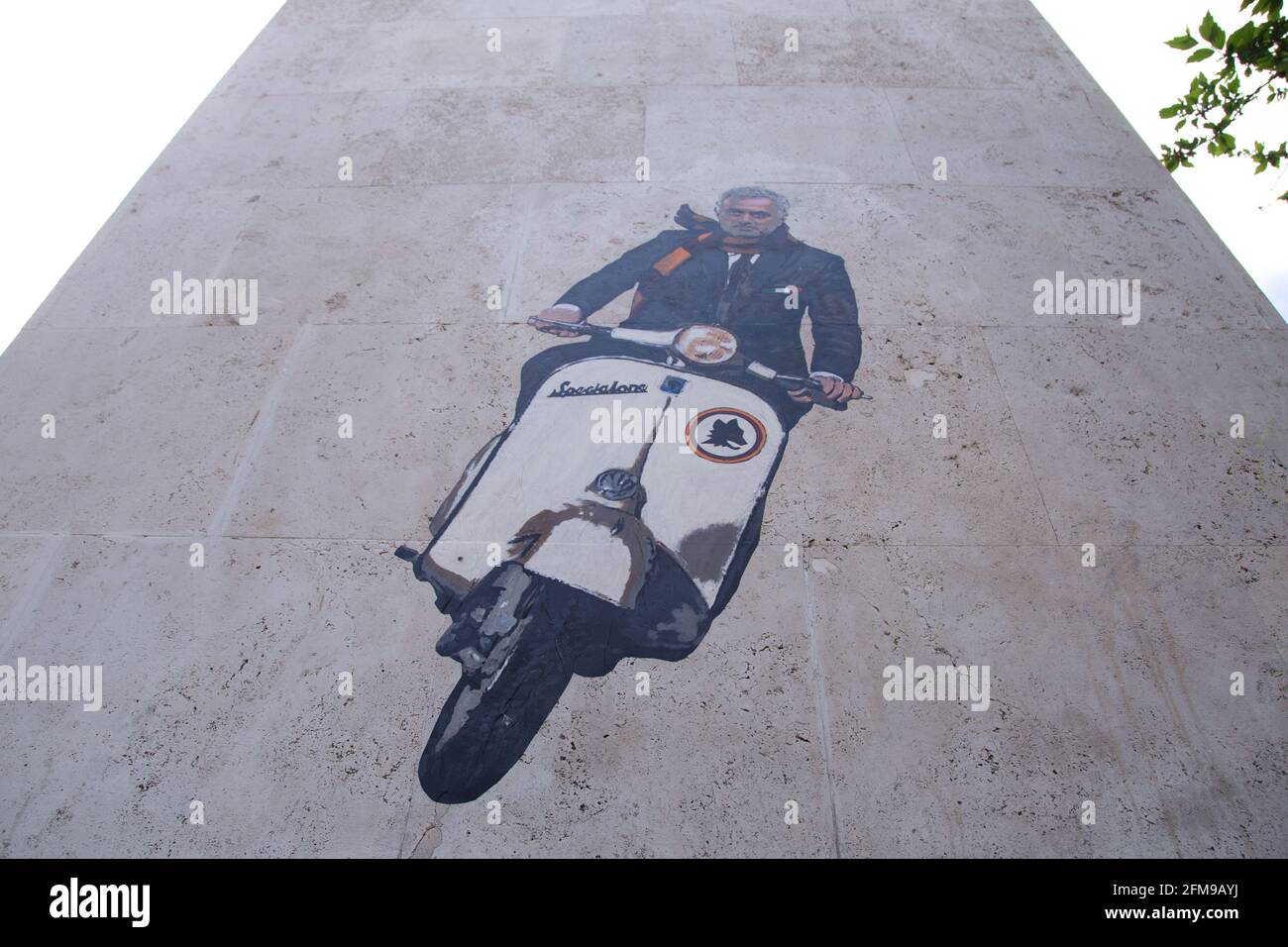 Rome, Italy. 07th May, 2021. View of mural dedicated to the Portuguese ...
