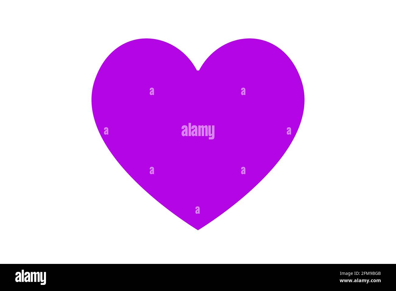 Violet heart illustration over white. Love symbol icon. Valentine's Day ...